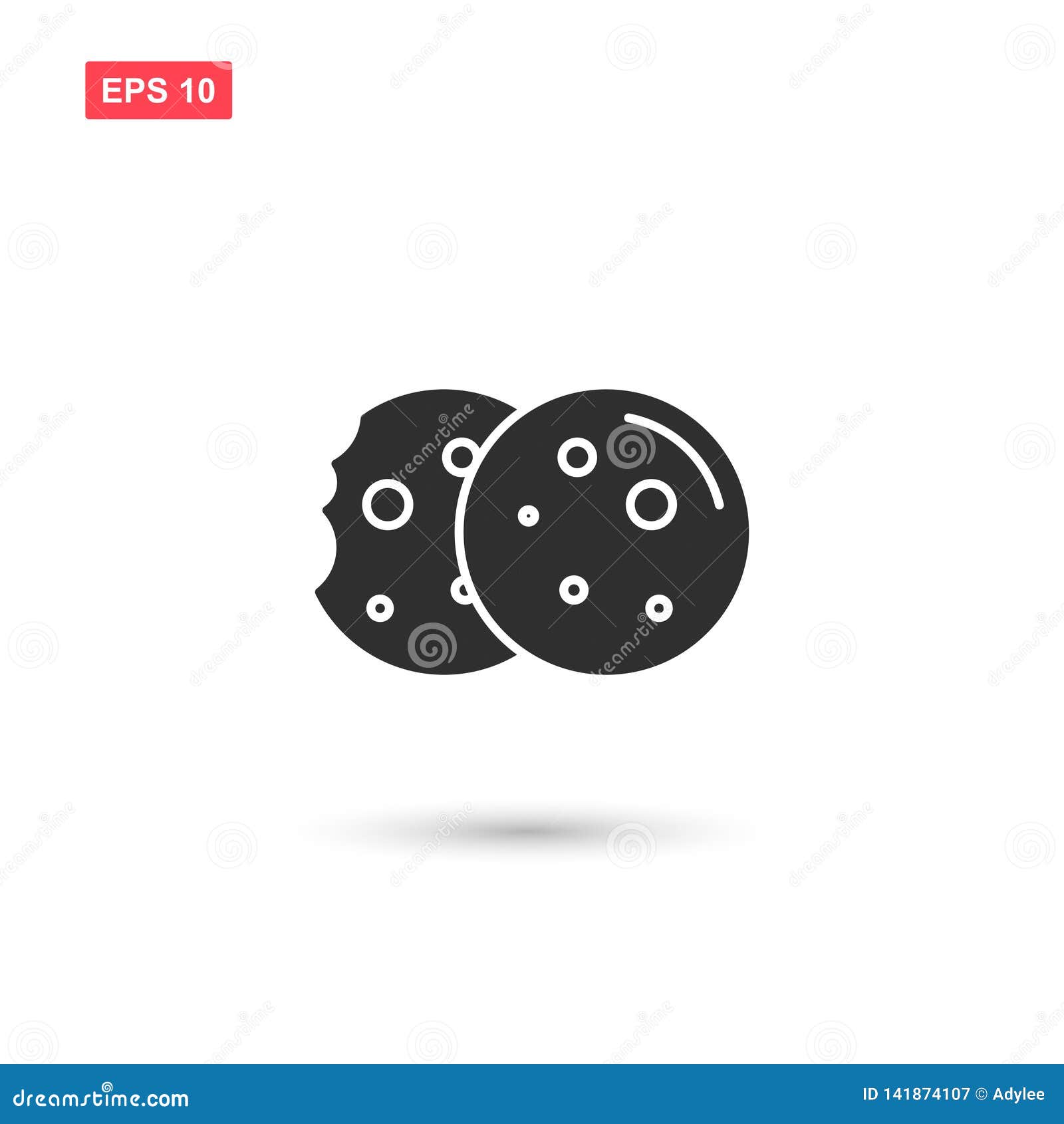 Cookie Icon Vector Isolated 9 Stock Vector - Illustration of candy ...