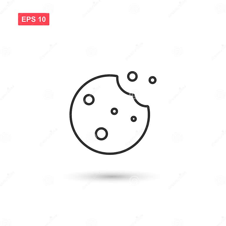 Cookie Icon Vector Isolated 7 Stock Vector - Illustration of pictogram ...