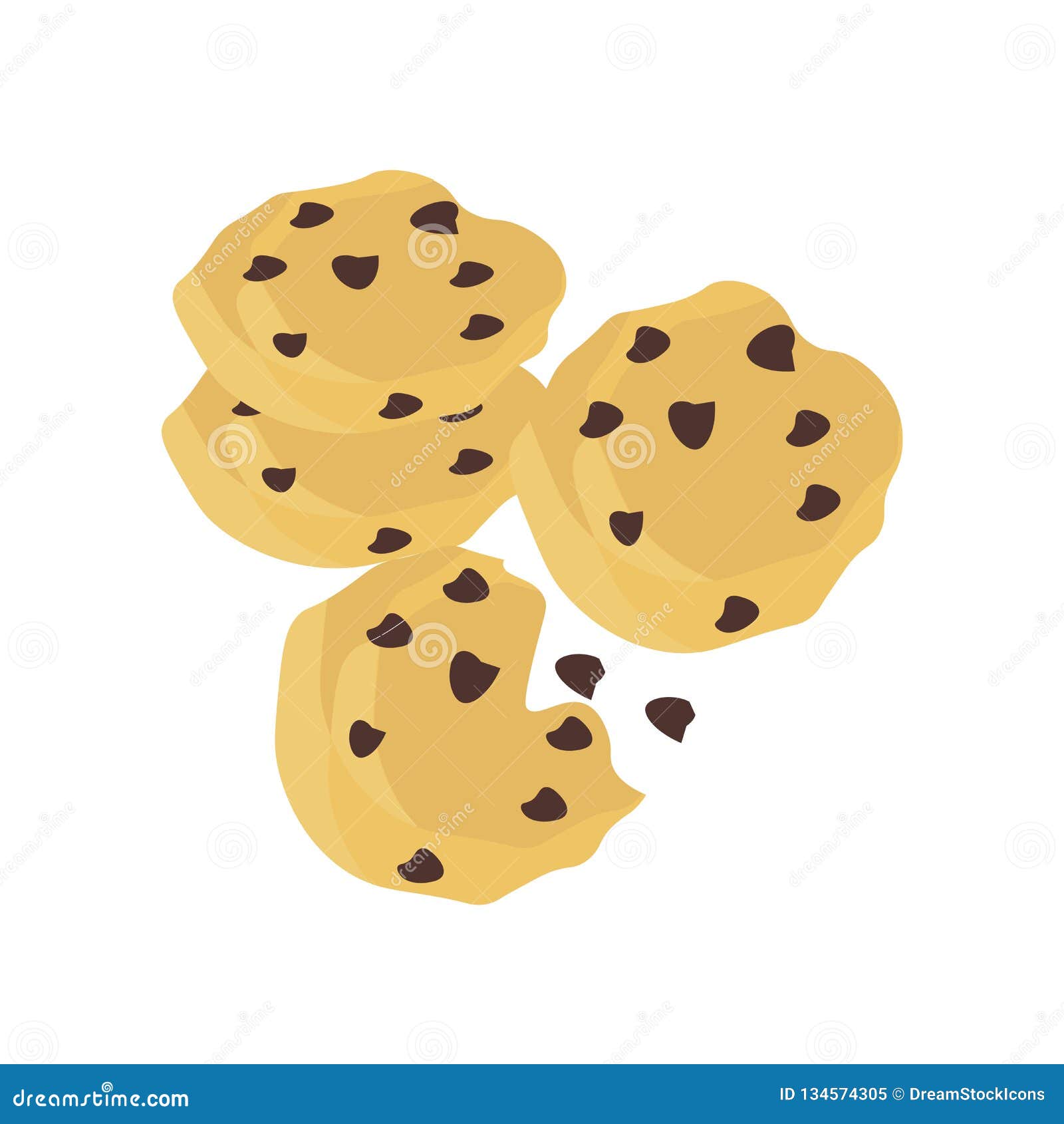 Cookie Icon Vector Sign and Symbol Isolated on White Background, Cookie ...
