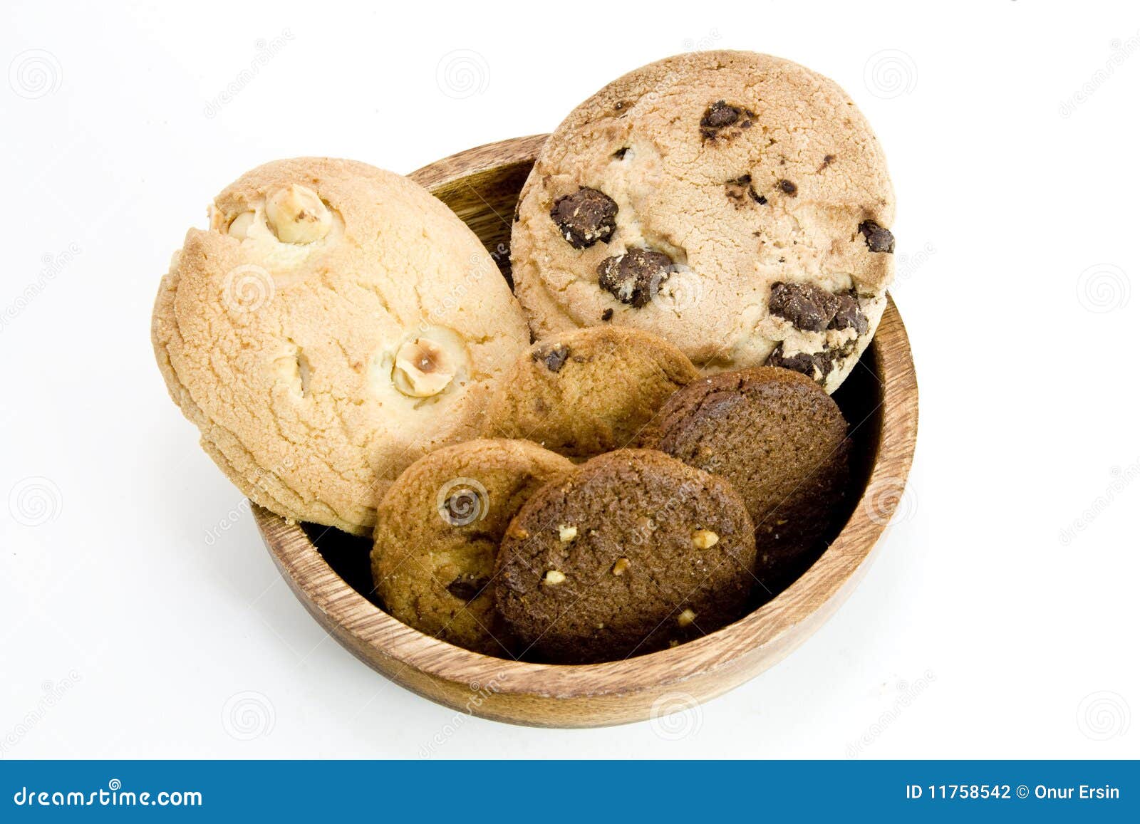 Cookie on Isolated White Background Stock Photo - Image of frame ...