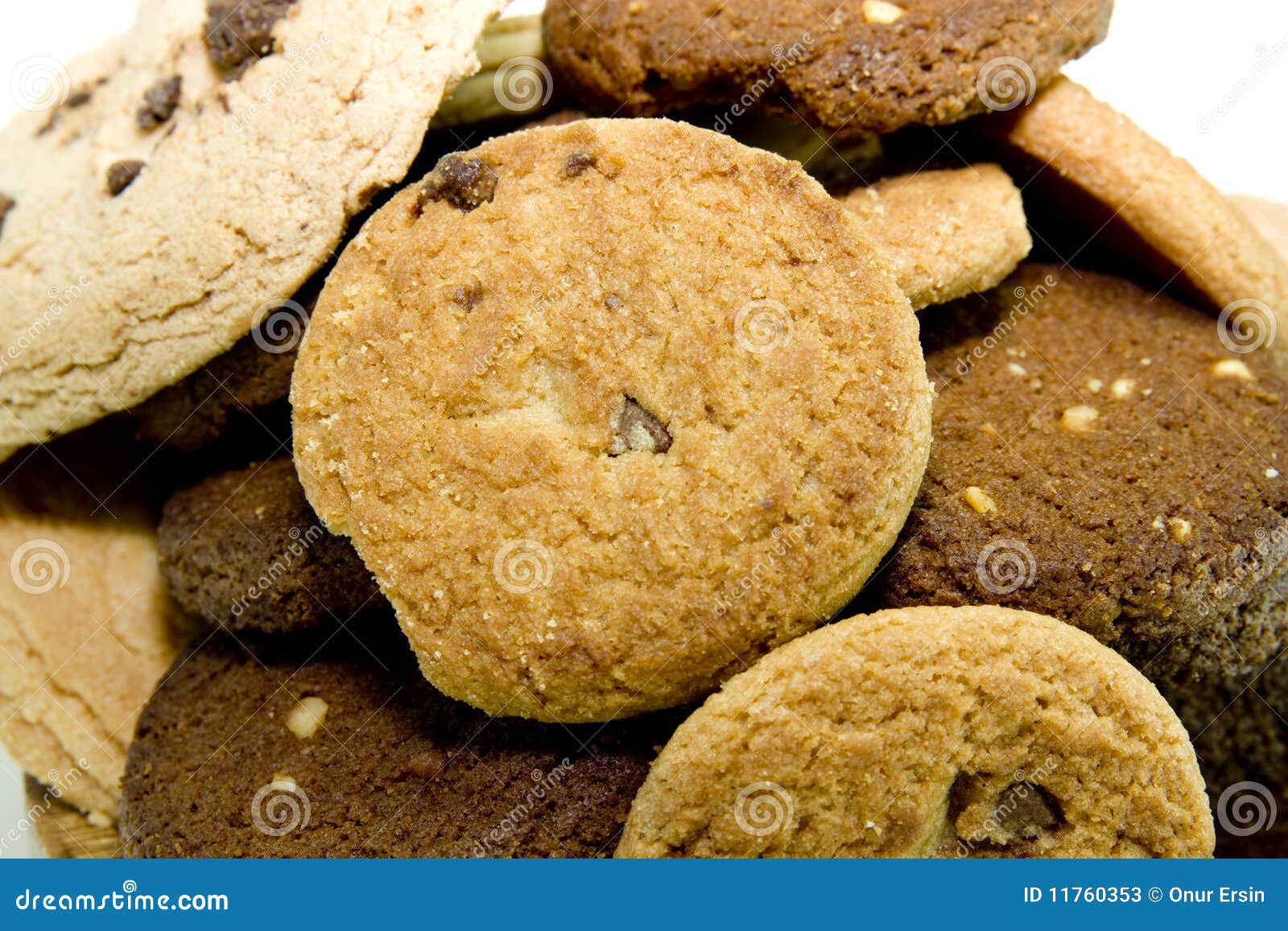 Cookie On Isolated White Background Stock Image - Image of hazelnut ...