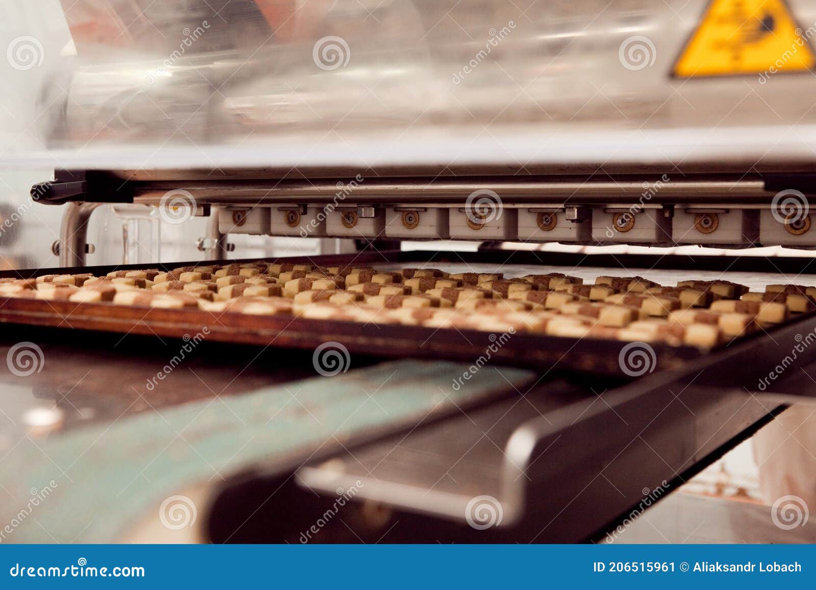 Cookie Making Machine in the Factory Stock Image - Image of machinery ...