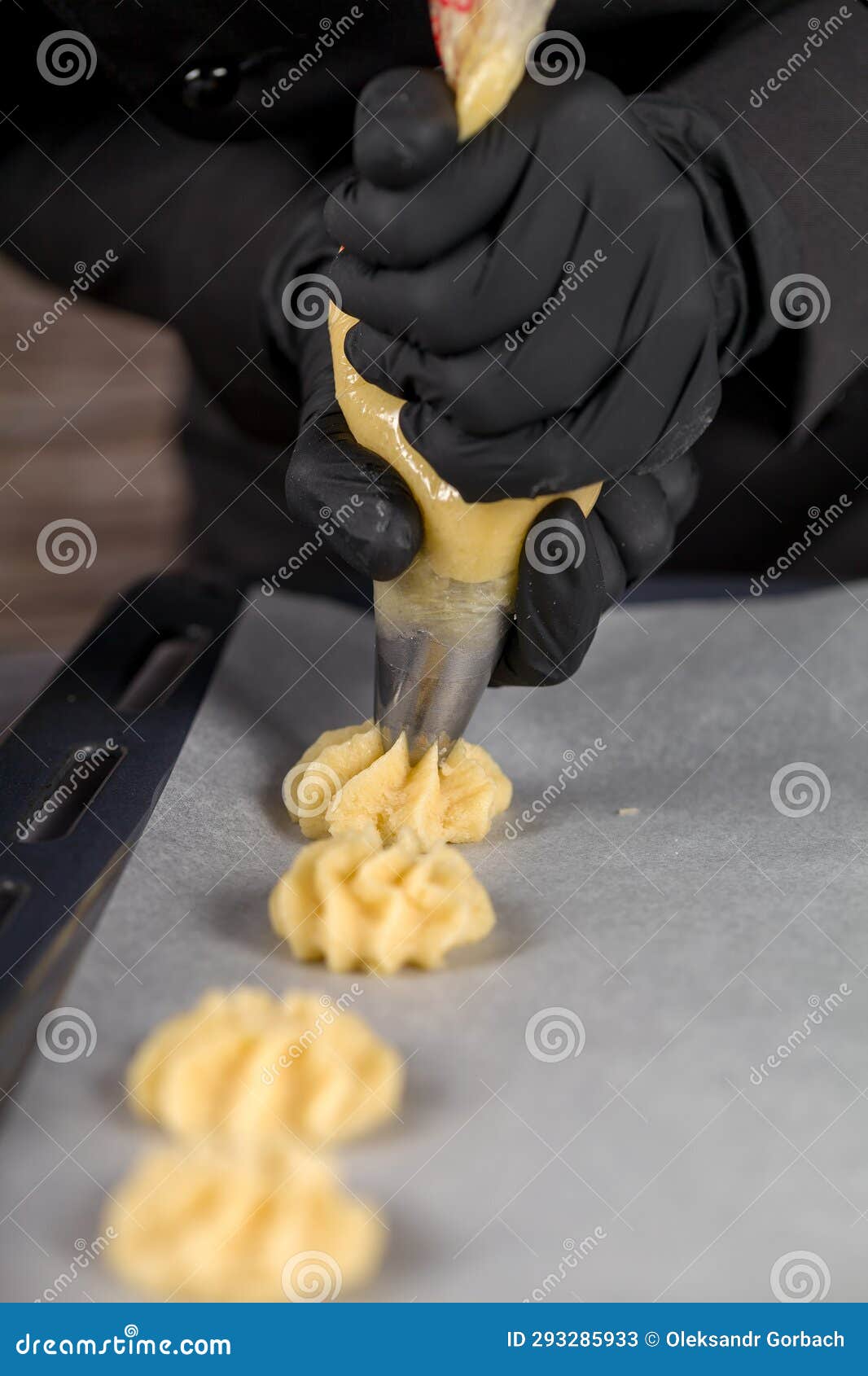 Cookie Making Process stock image. Image of confectioner - 293285933