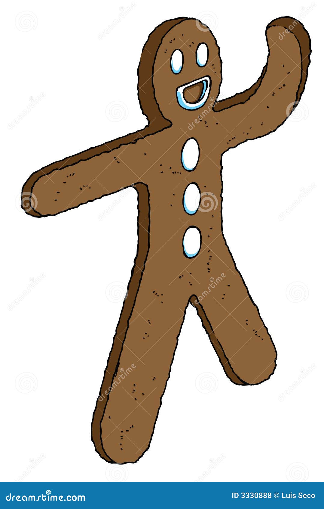 Cookie man stock vector. Illustration of bakery, gingerbread - 3330888