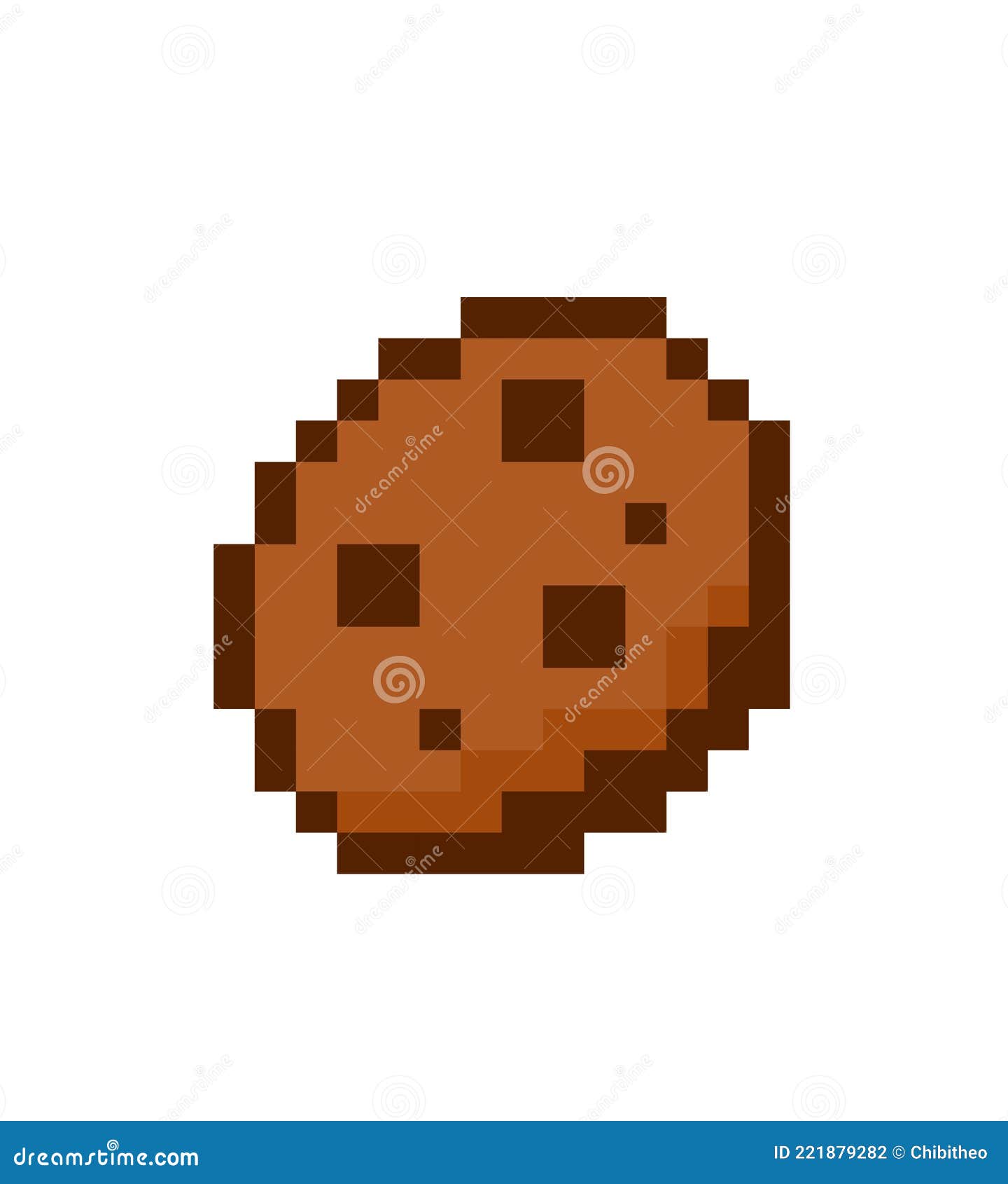 Cookie Pixel Image for 8 Bit Games Stock Vector - Illustration of bake ...