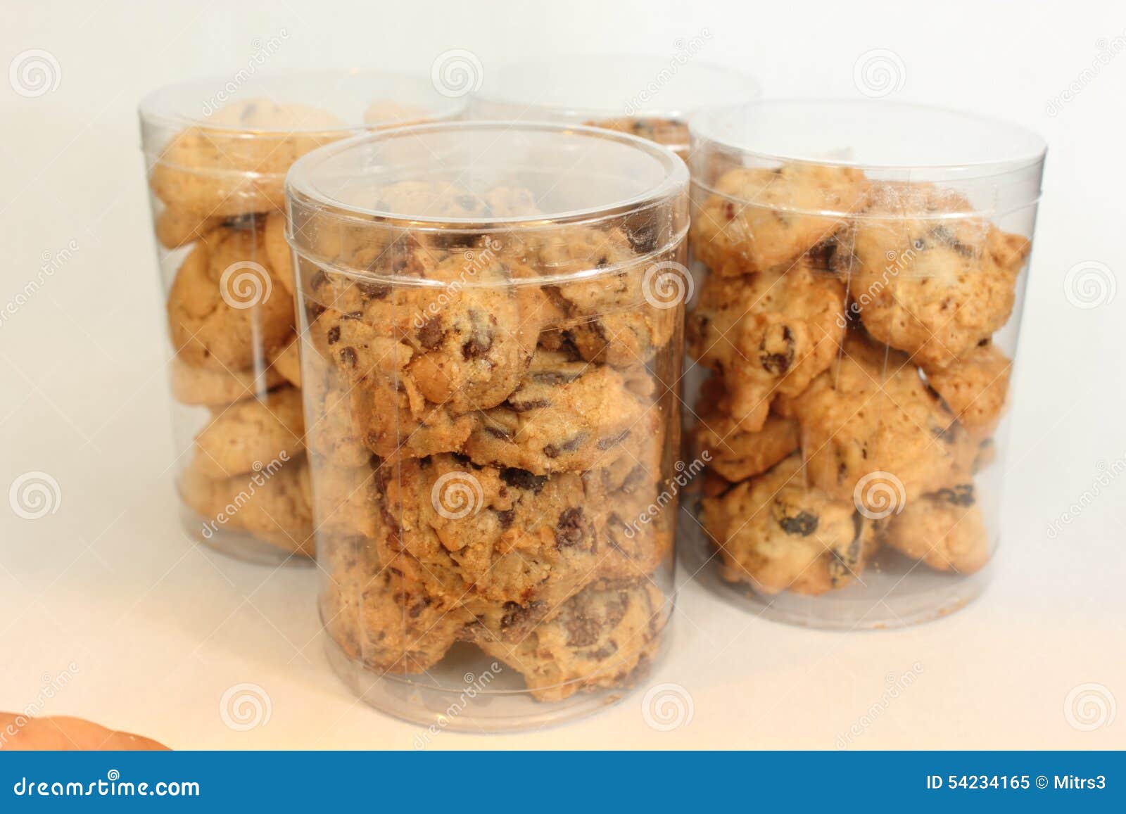 Cookie in Plastic Box , on White, Studio Shot. Stock Image - Image of ...
