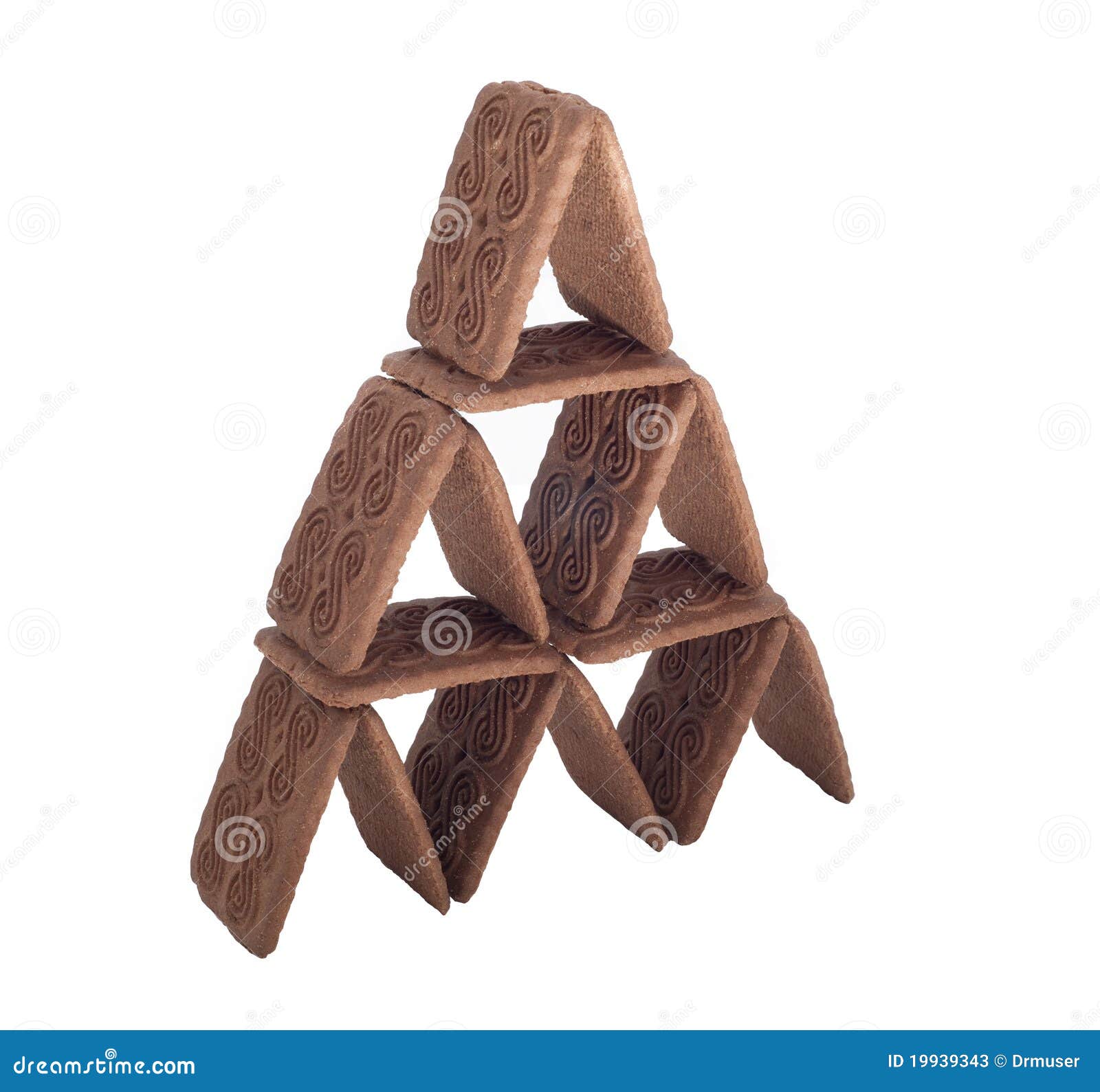 Cookie pyramid stock image. Image of isolated, figure - 19939343