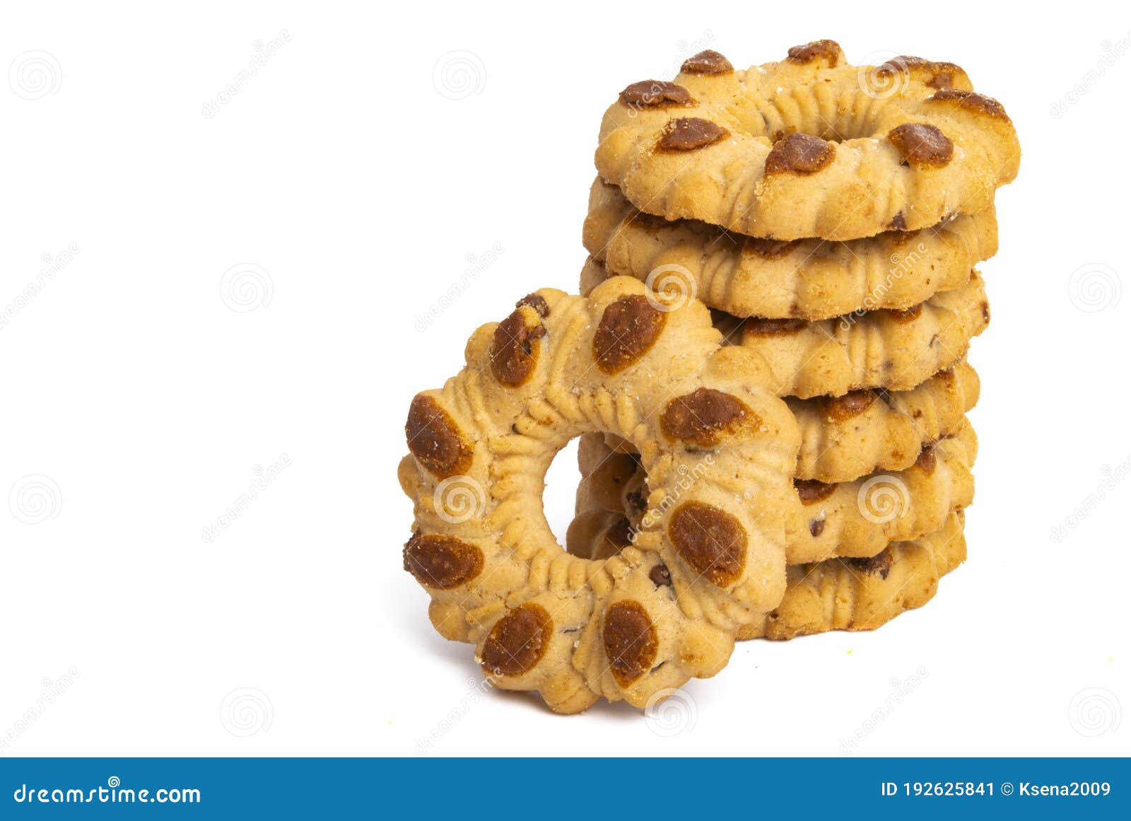 Cookie rings isolated stock image. Image of food, confectionery - 192625841
