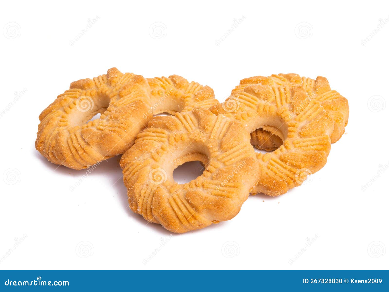 Cookie rings isolated stock photo. Image of butter, meal - 267828830