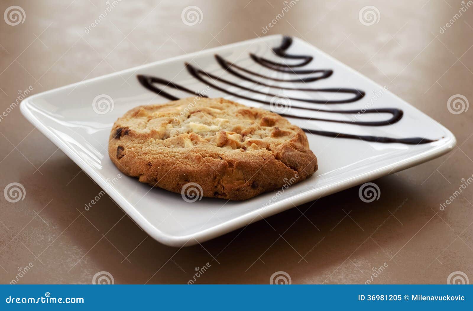 Cookie served on a plate stock image. Image of food, crumbs - 36981205