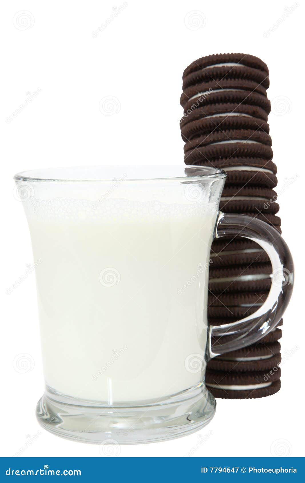 Cookie Stack and Milk stock image. Image of cold, baked - 7794647