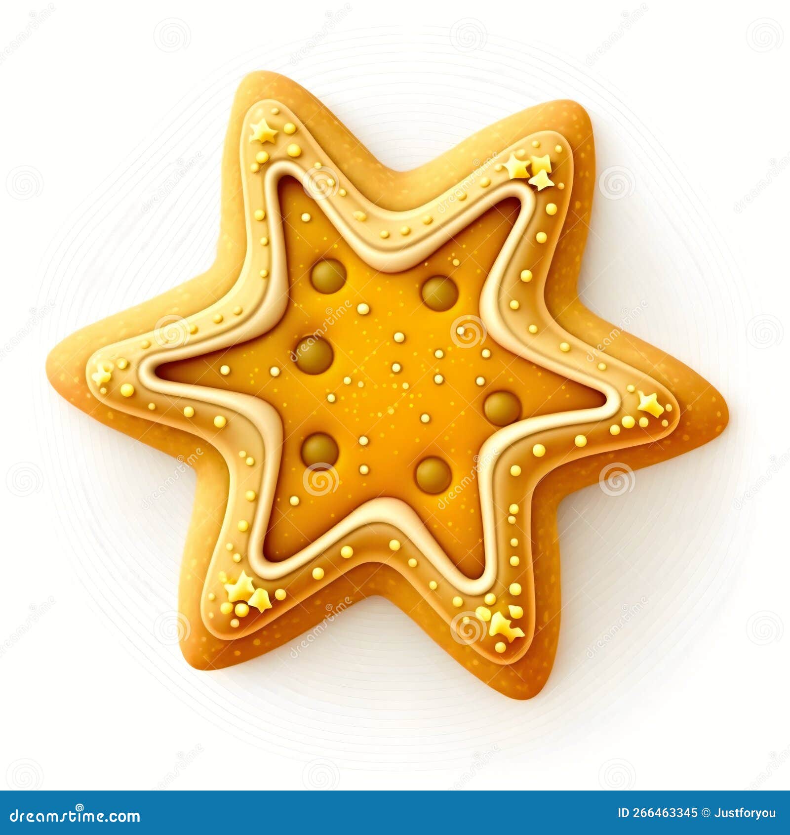 Cookie Star Isolated on White Background Stock Illustration ...