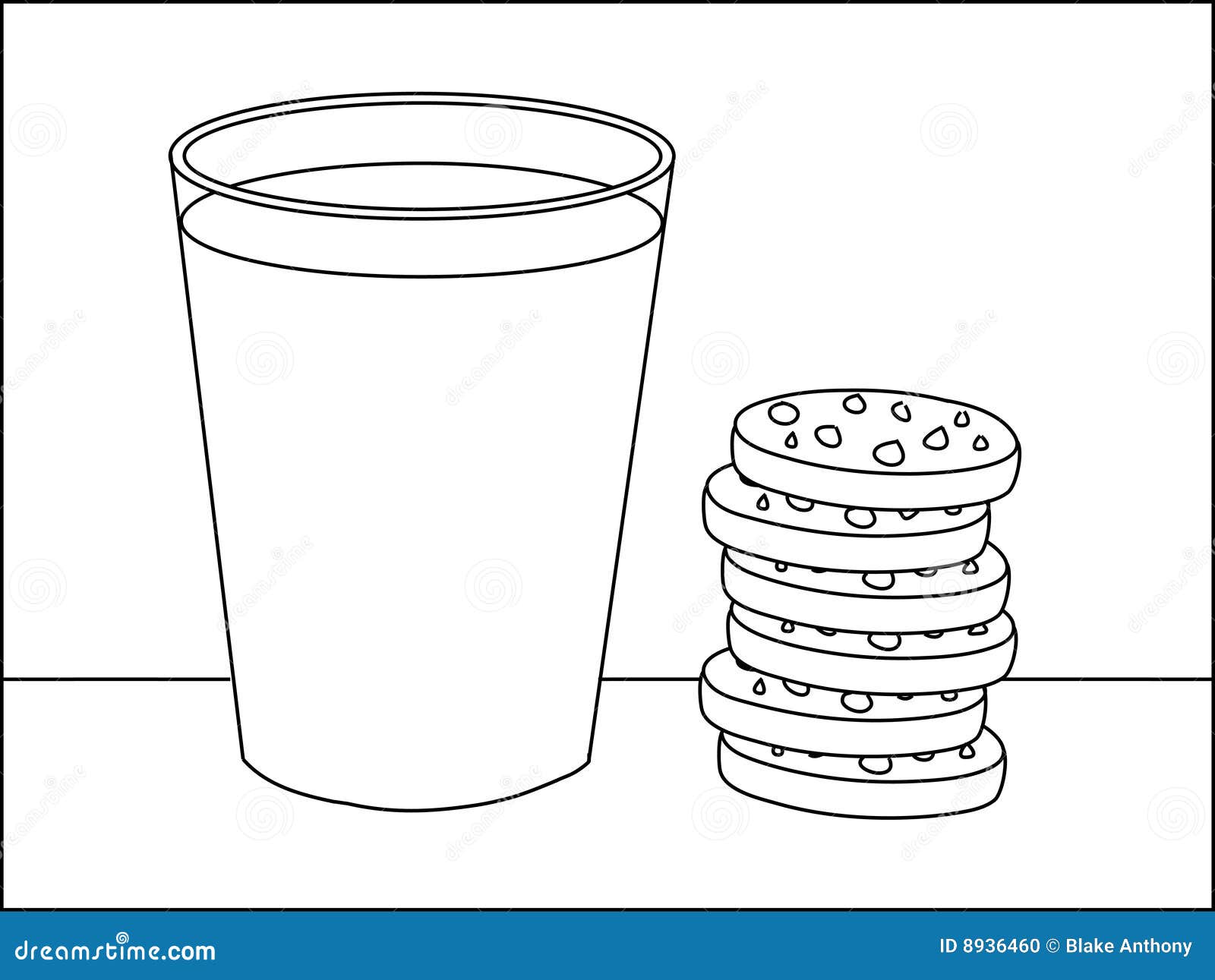 Cookie Time stock vector. Illustration of candy, milk - 8936460