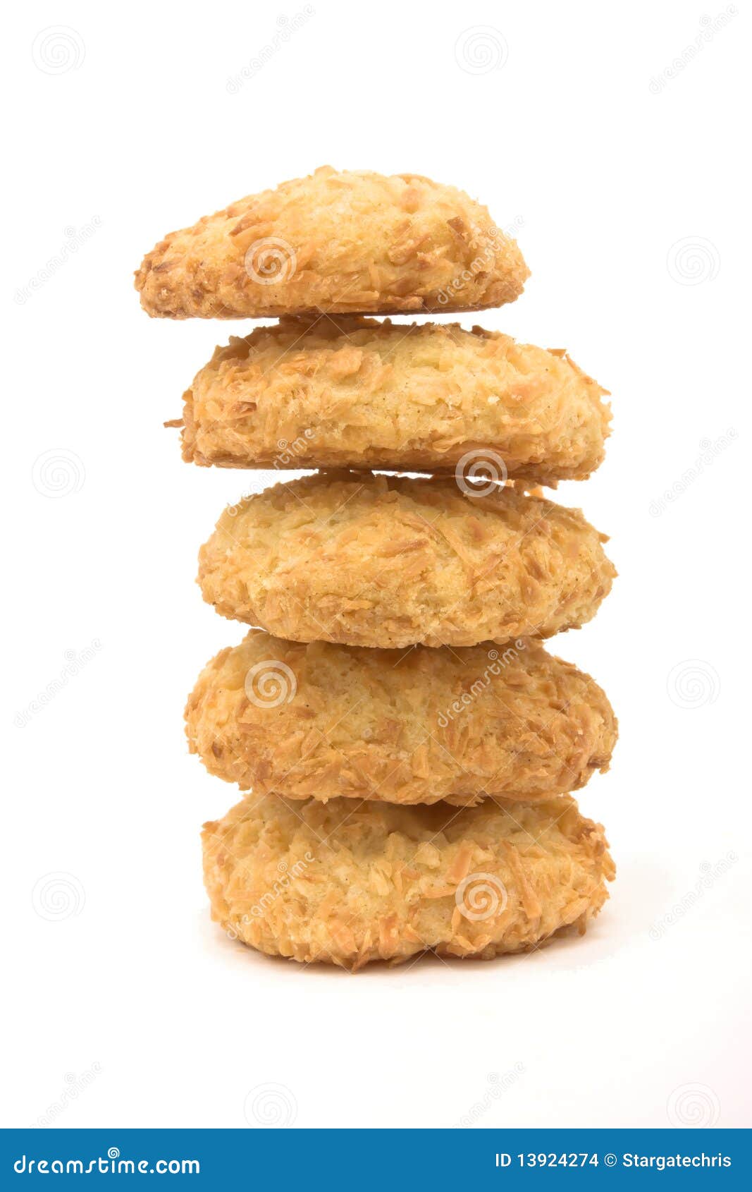 Cookie Tower stock photo. Image of food, coconut, closeup - 13924274