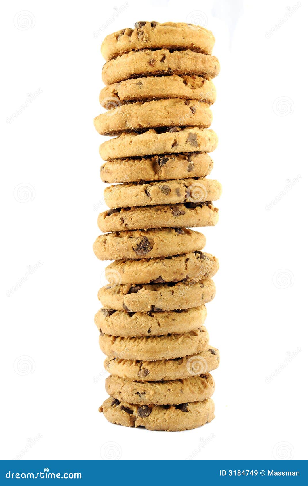 Cookie tower stock image. Image of nice, white, junk, isolated - 3184749