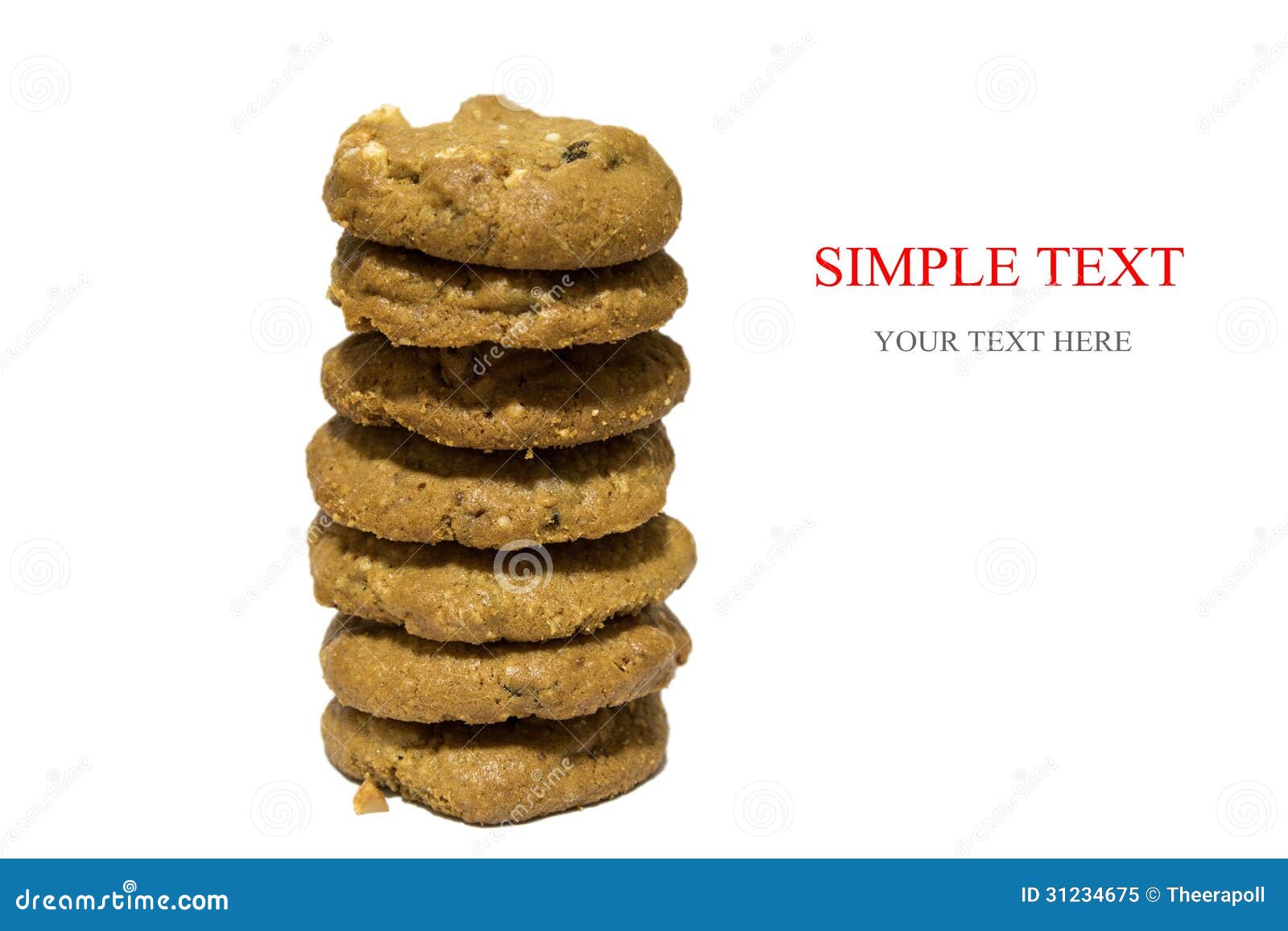 Cookie Tower stock image. Image of view, white, stack - 31234675