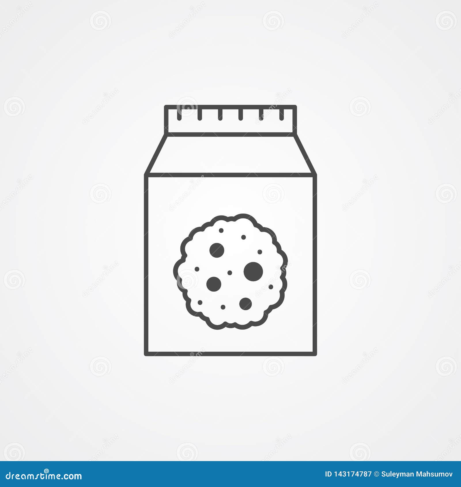 Cookie Vector Icon Sign Symbol Stock Vector - Illustration of drizzle ...