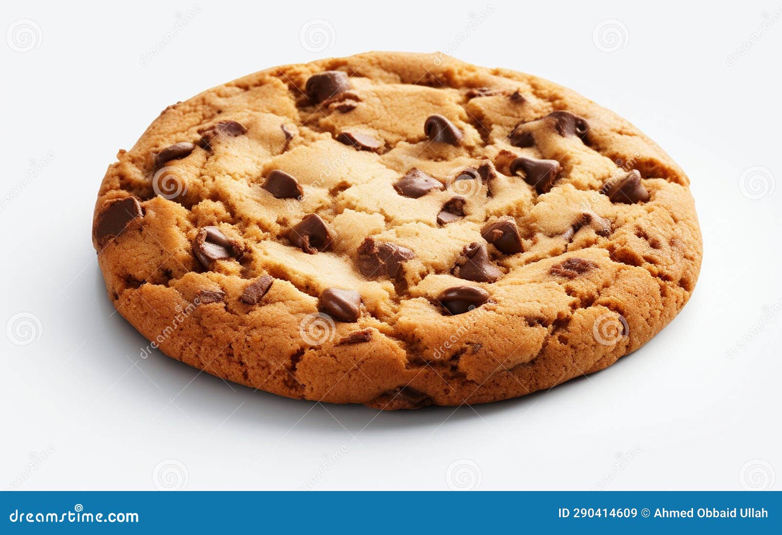 A Cookie on a White Background. Generative by Ai Stock Image - Image of ...