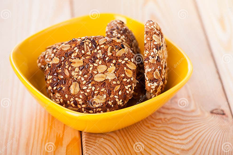 Cookie is yellow plate stock image. Image of catering - 22652665