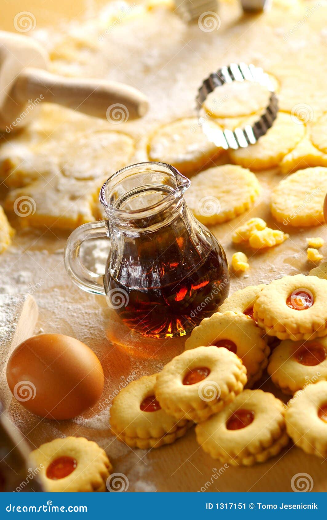 Cookies stock image. Image of flour, baked, cutter, board - 1317151