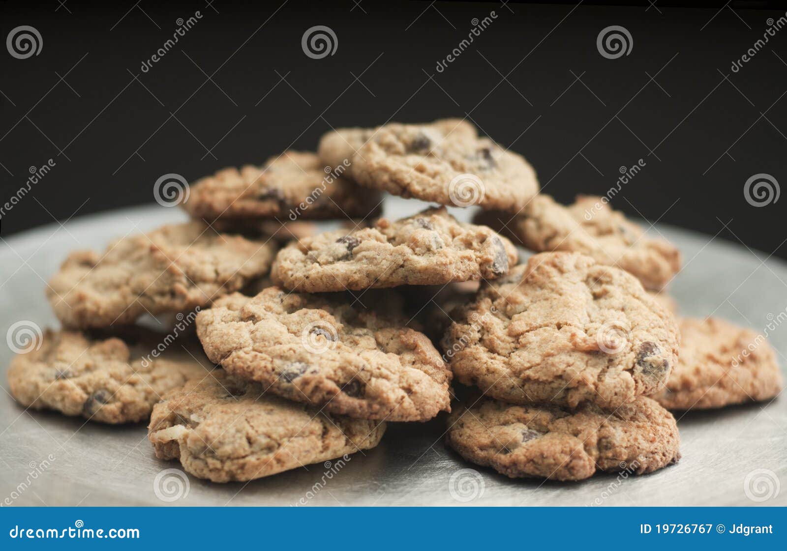 Cookies stock image. Image of oatmeal, plate, cookie - 19726767