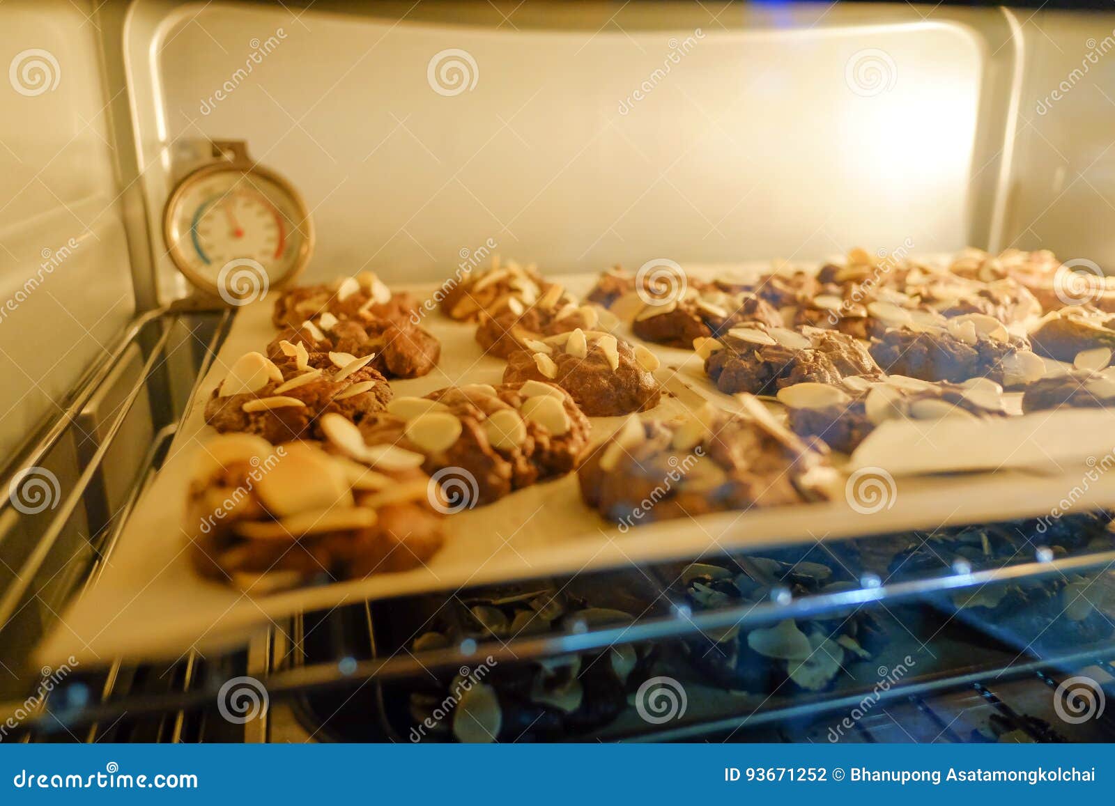 Cookies Bake in the Hot Oven Stock Photo - Image of bake, warm: 93671252