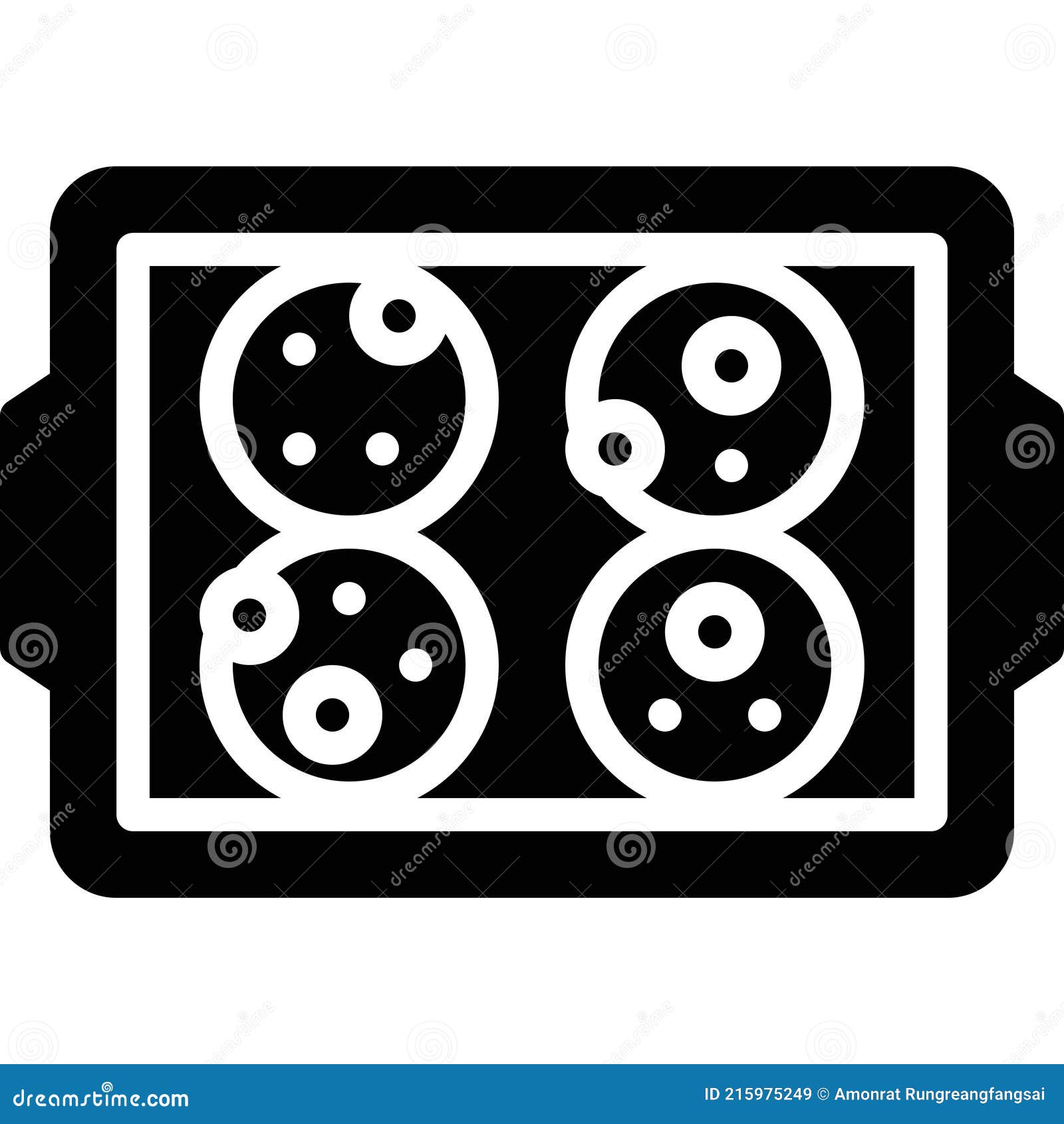 Cookies on Baking Tray Icon, Bakery and Baking Related Vector Stock ...