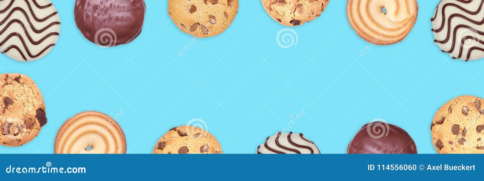 Cookies and Biscuits Border Frame with Copy Space Stock Photo - Image ...