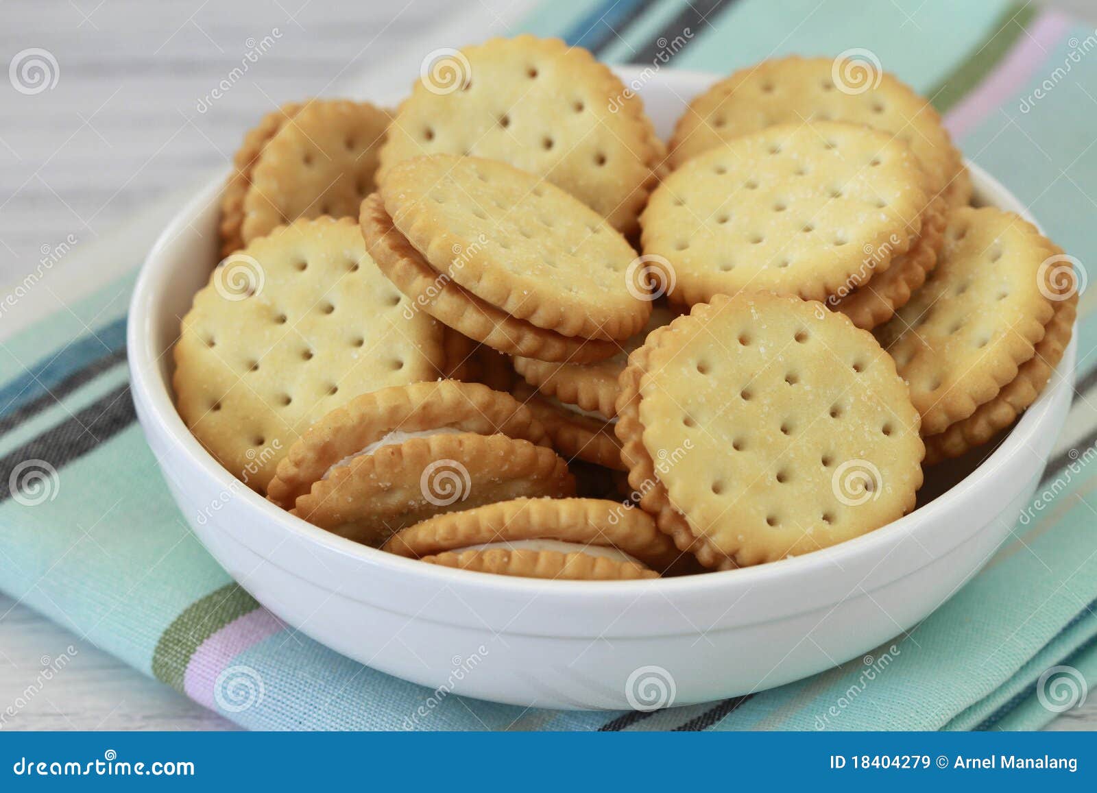 Cookies in a Bowl stock image. Image of snacks, cloth - 18404279