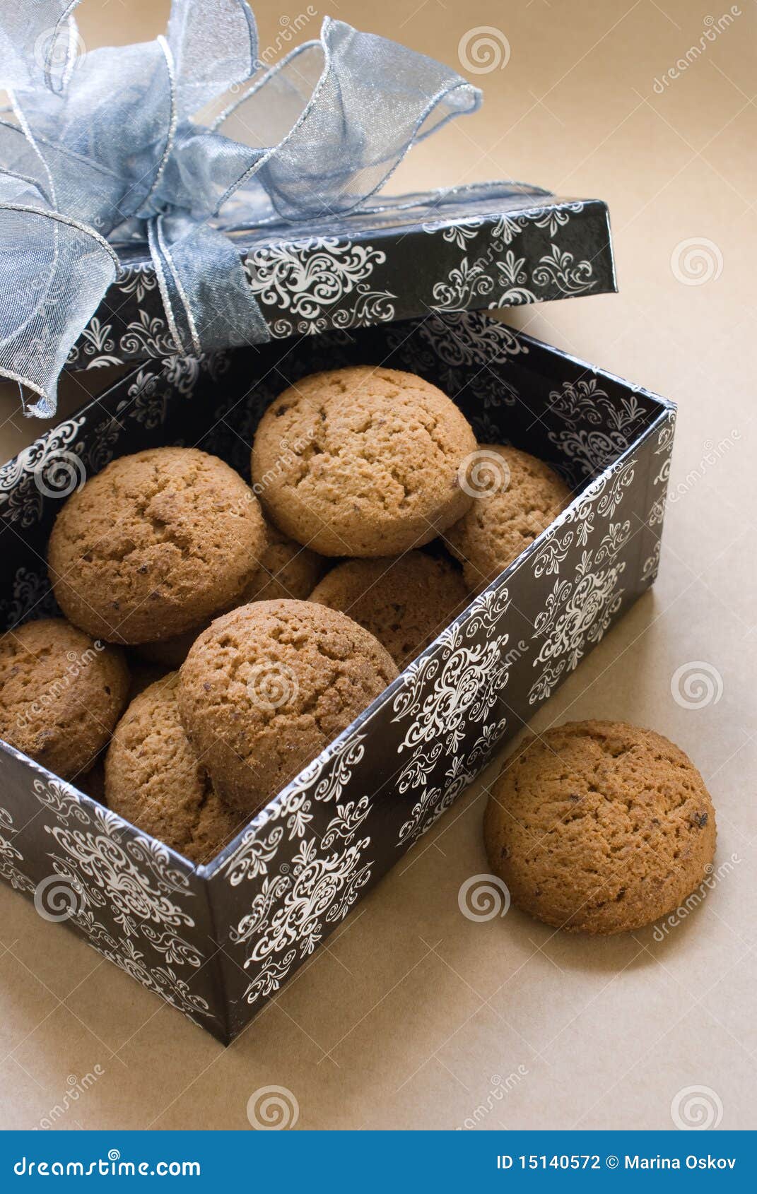 Cookies in a box stock photo. Image of dessert, chocolate - 15140572