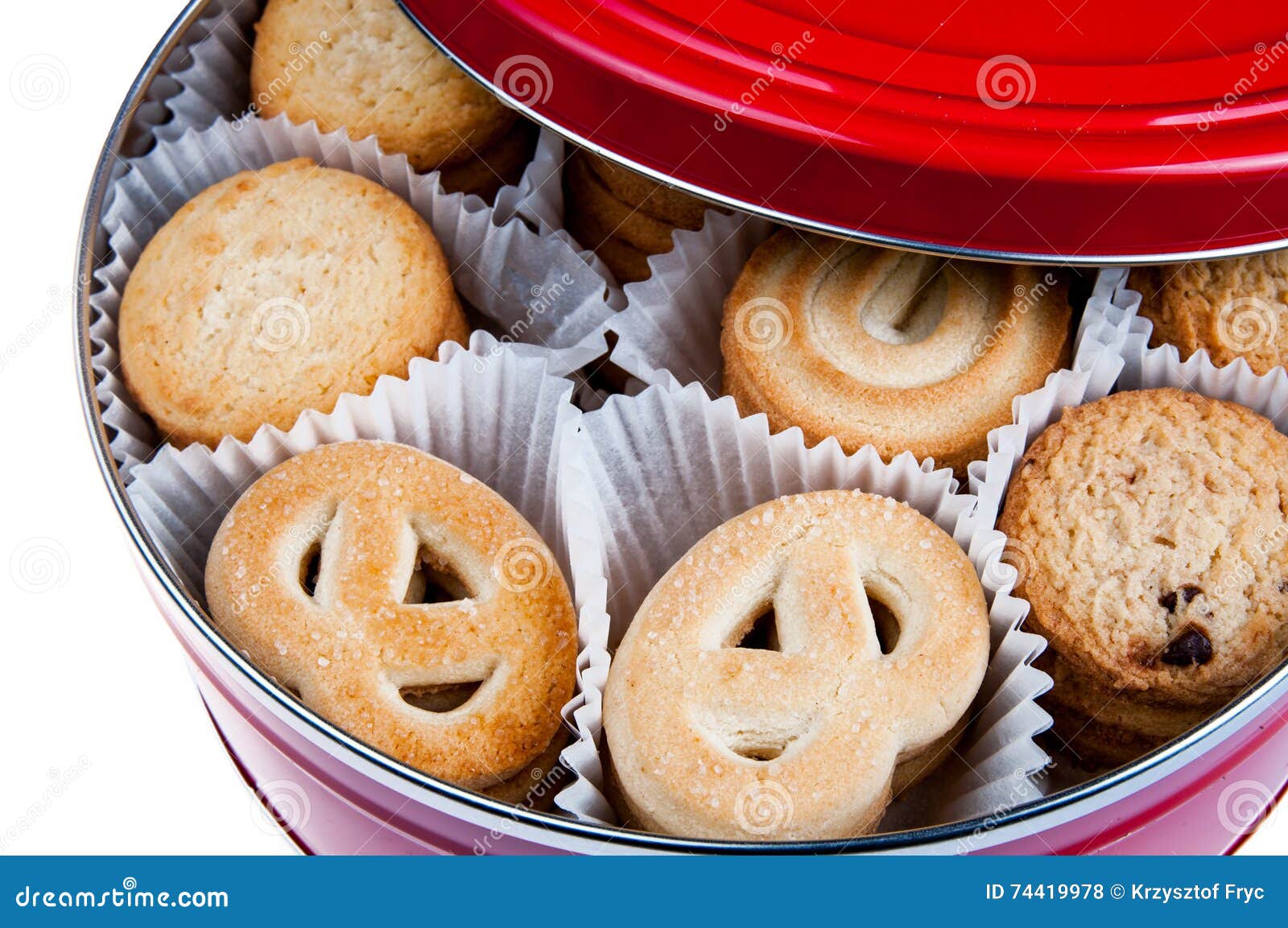 Cookies in box stock photo. Image of calories, dessert - 74419978