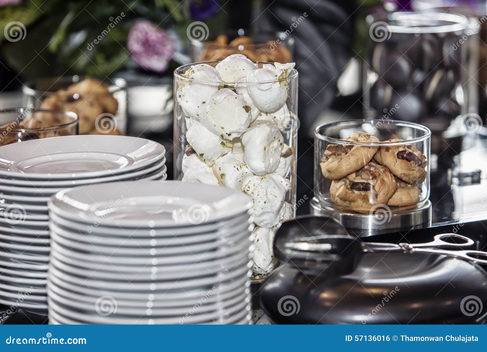 Cookies on buffet table stock photo. Image of cake, homemade - 57136016