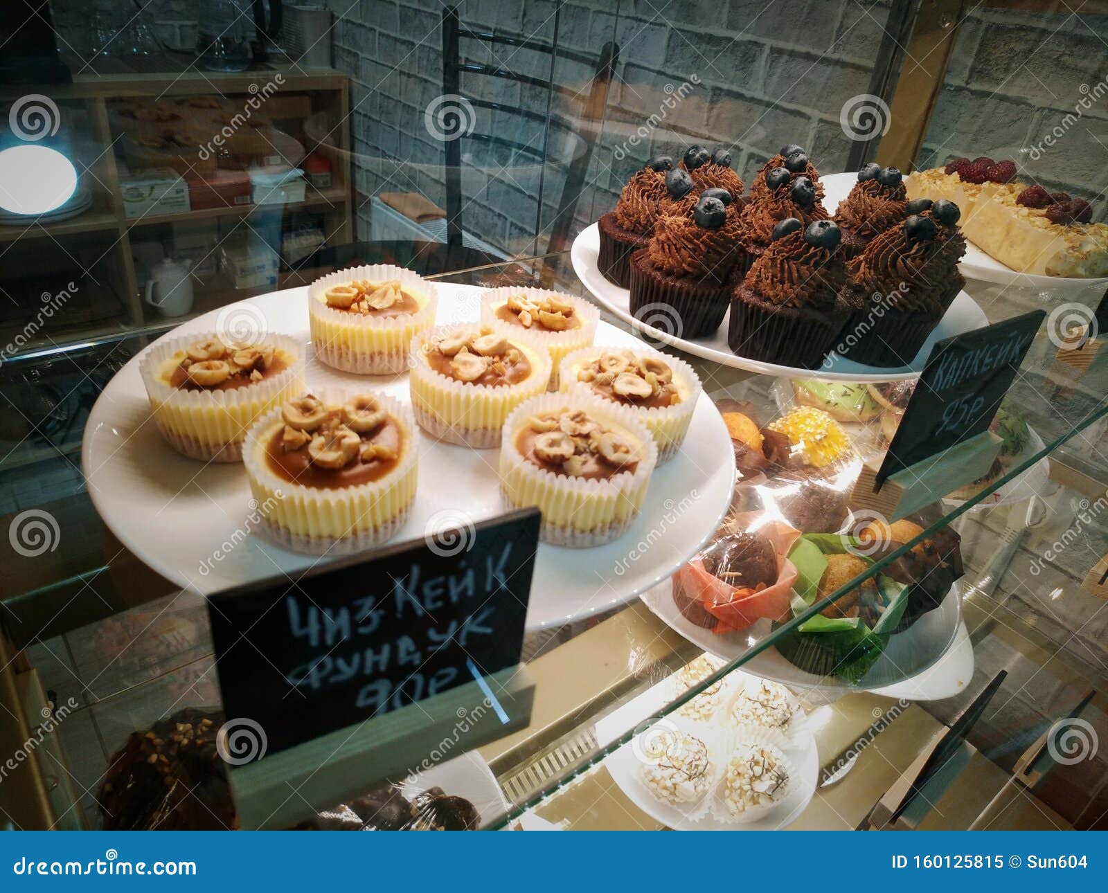 Cookies Cafe Pastry Showcase Stock Image - Image of showcase, cookies ...