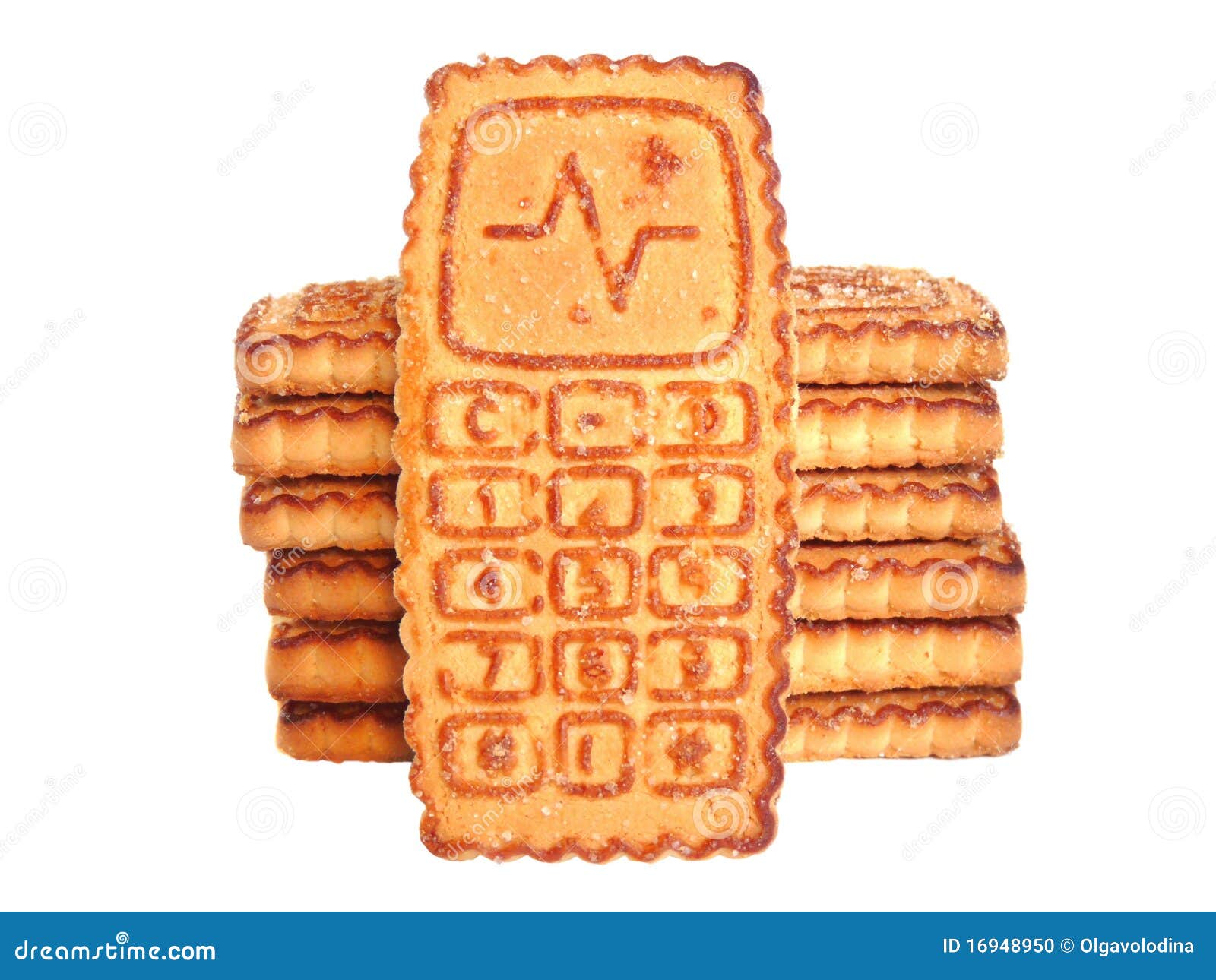 Cookies Cell Phone Isolated Stock Photo - Image of tasty, shape: 16948950