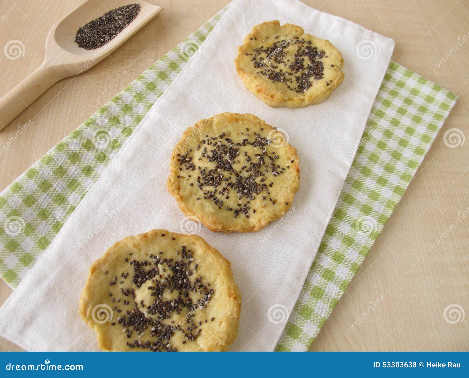 Cookies with chia seed stock photo. Image of dietary - 53303638