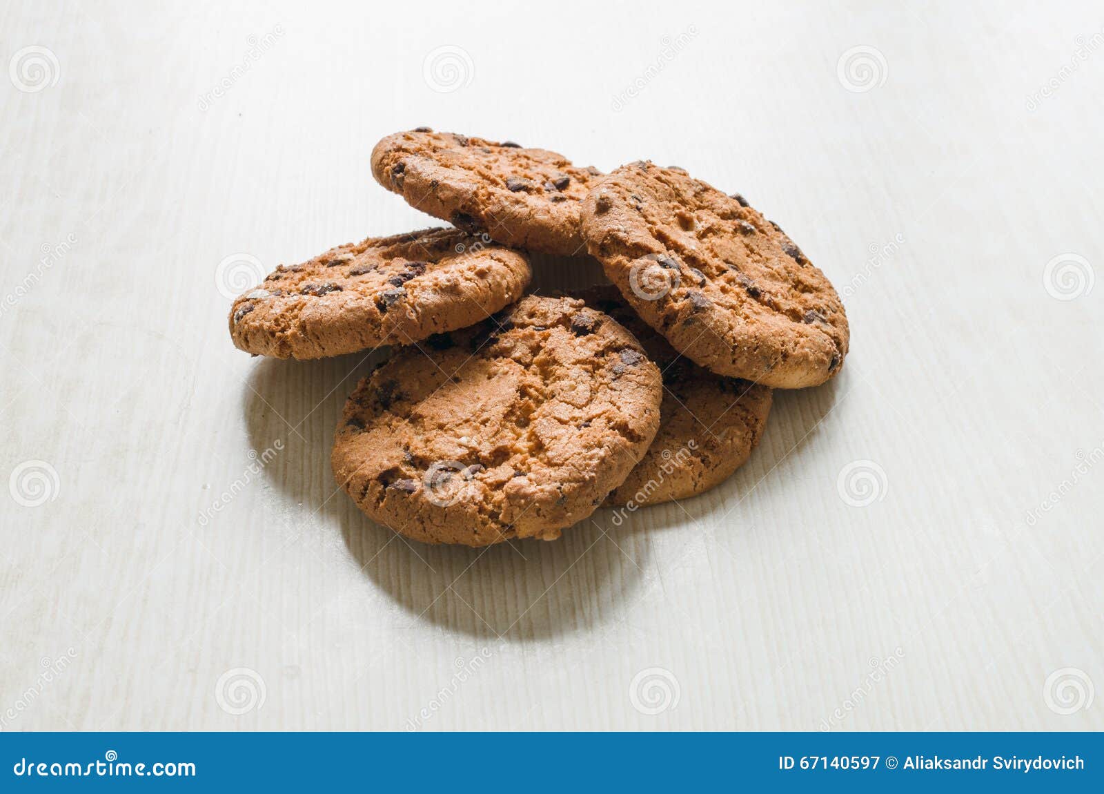 Cookies with chocolate stock image. Image of round, five - 67140597