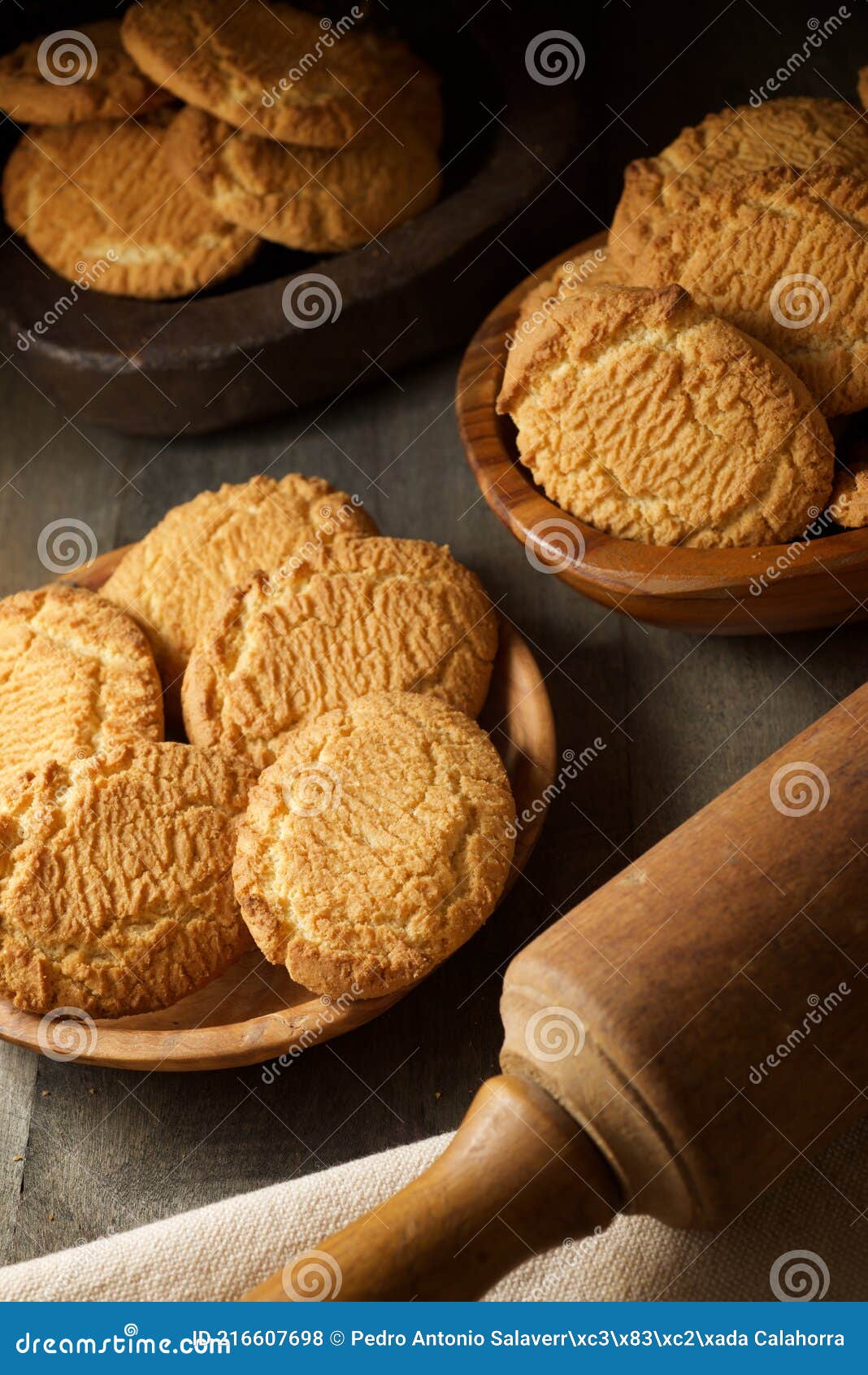 Cookies close up stock photo. Image of eating, gourmet - 216607698