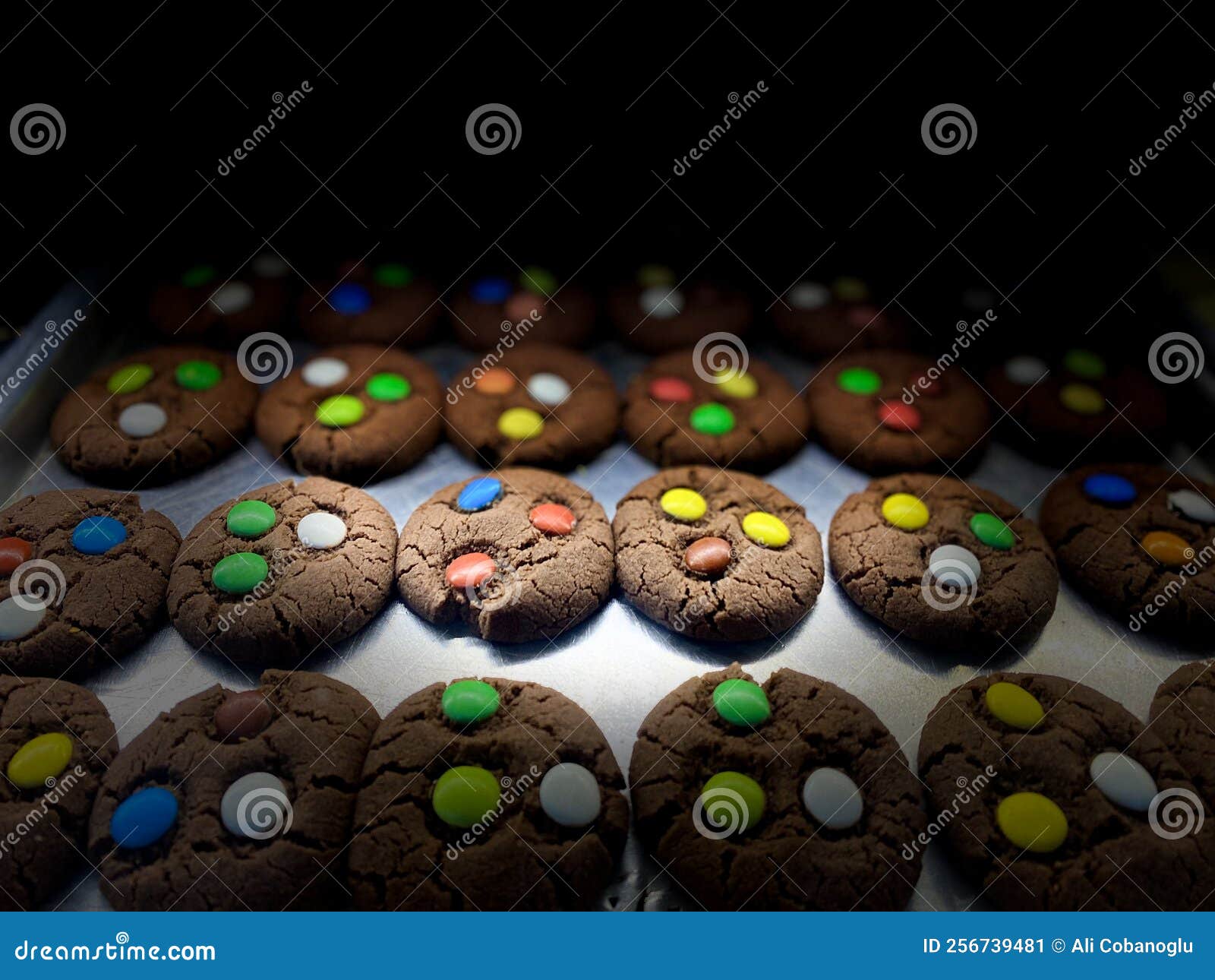 Cookies with Colorful Candies on Them Stock Image - Image of care ...