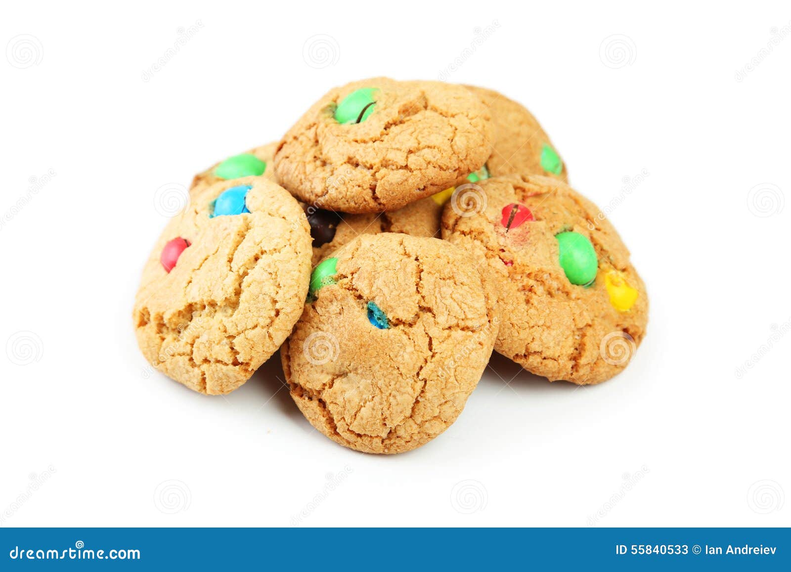 Cookies with Colorful Candy Stock Image - Image of stack, sharing: 55840533
