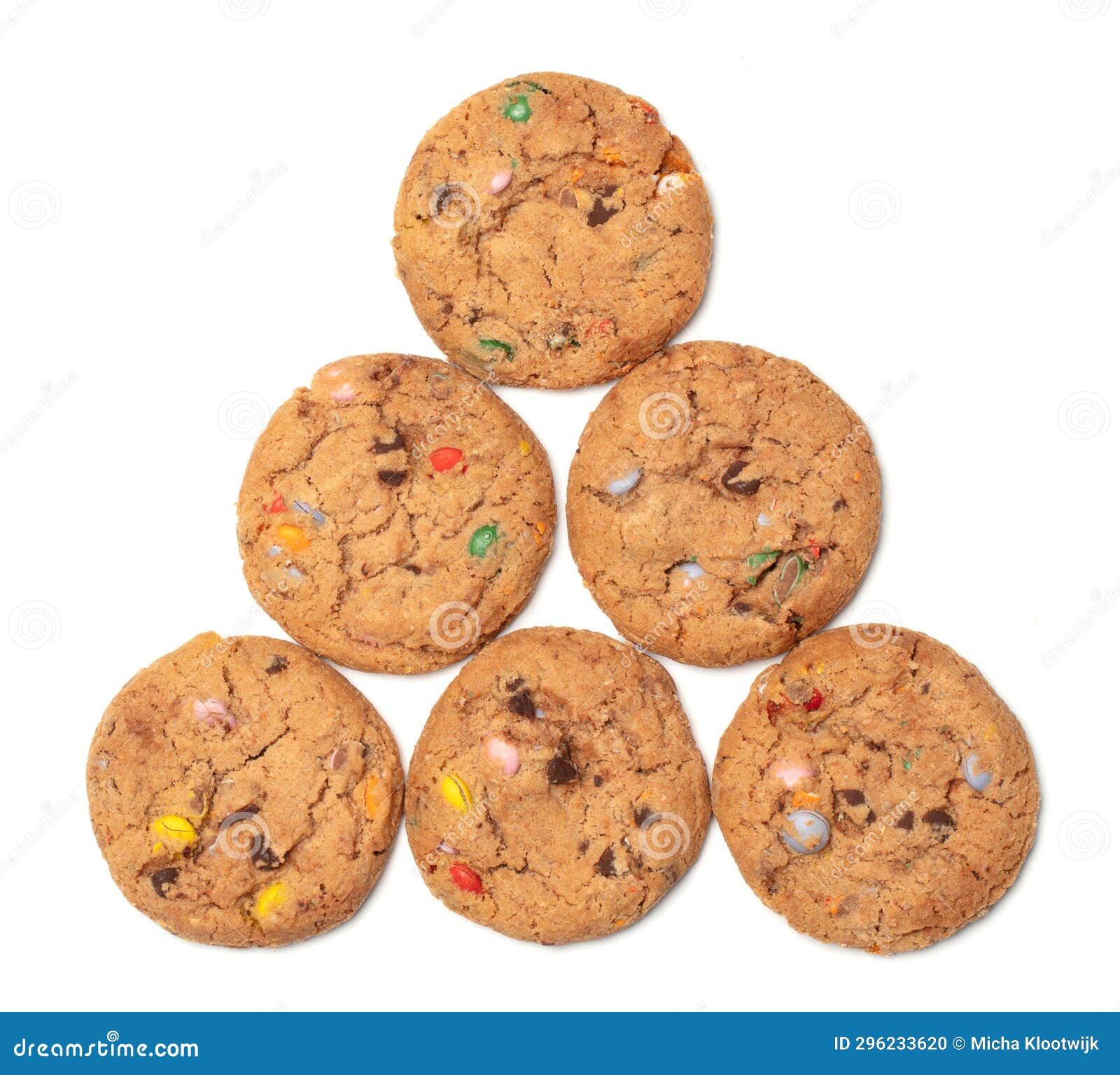 Cookies with Colorful Chocolate Candy in Them Stock Photo - Image of ...