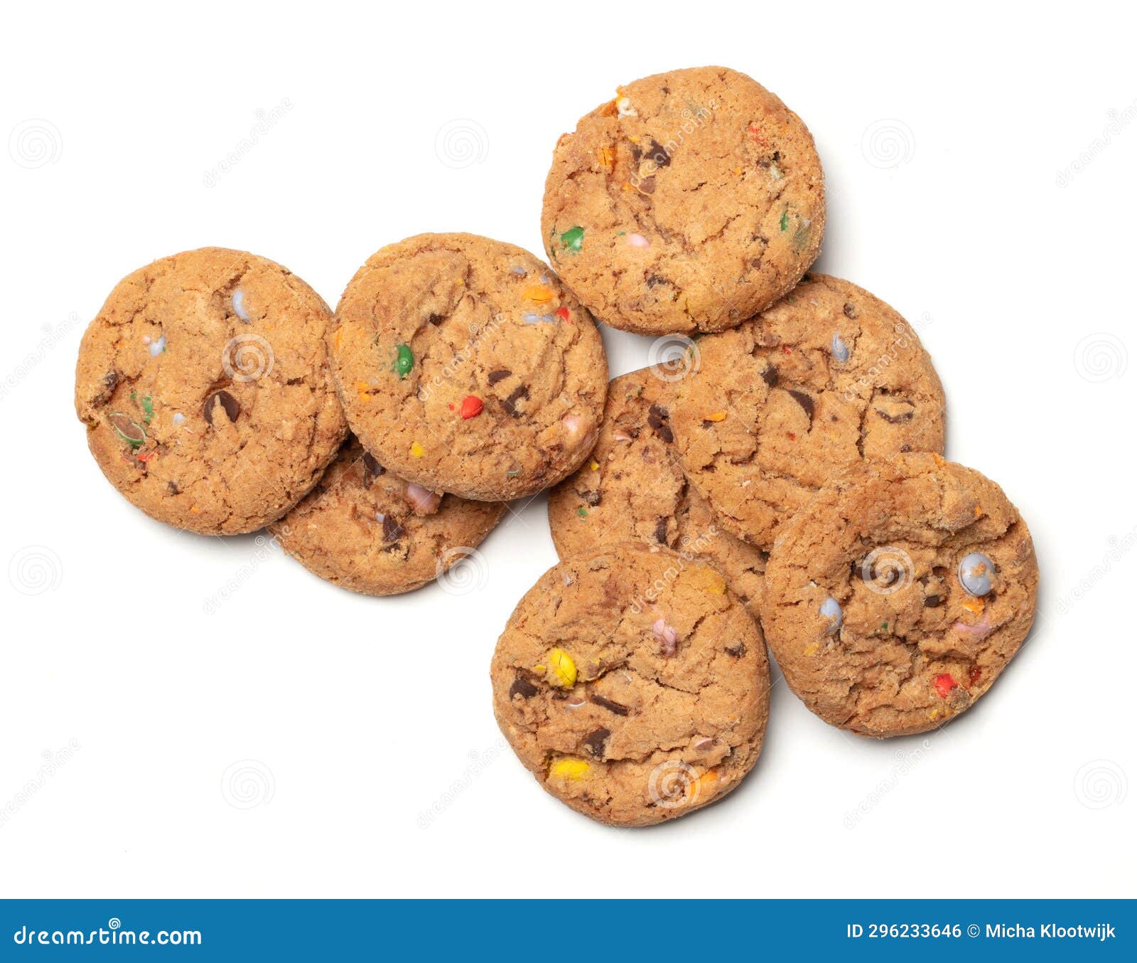 Cookies with Colorful Chocolate Candy in Them Stock Photo - Image of ...