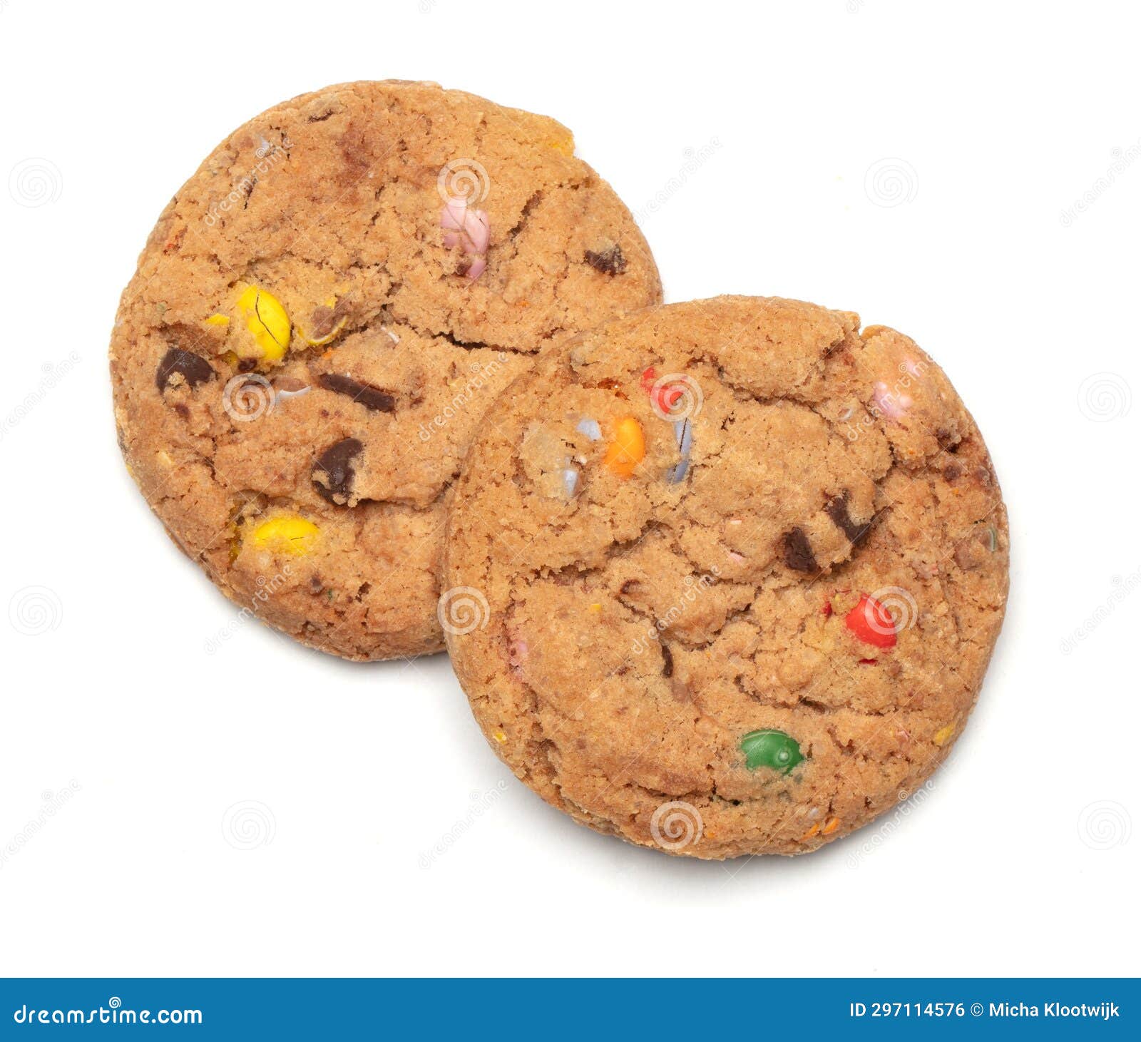 Cookies with Colorful Chocolate Candy in Them Stock Photo - Image of ...