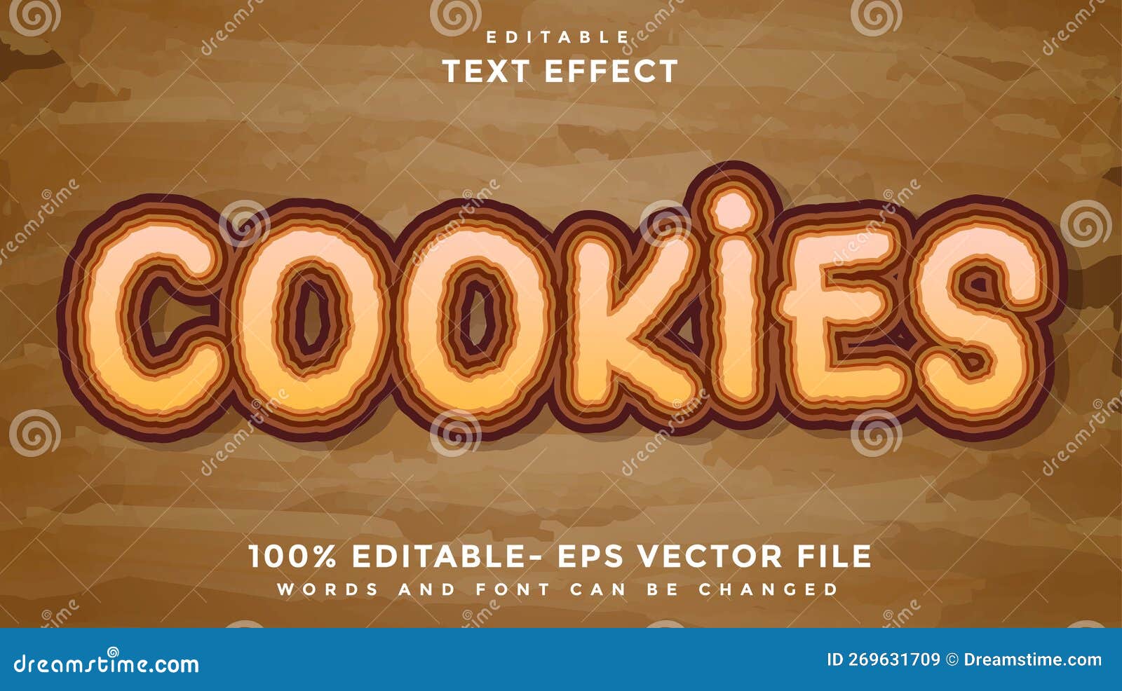 Cookies Editable Text Effect Design Template, Effect Saved in Graphic ...