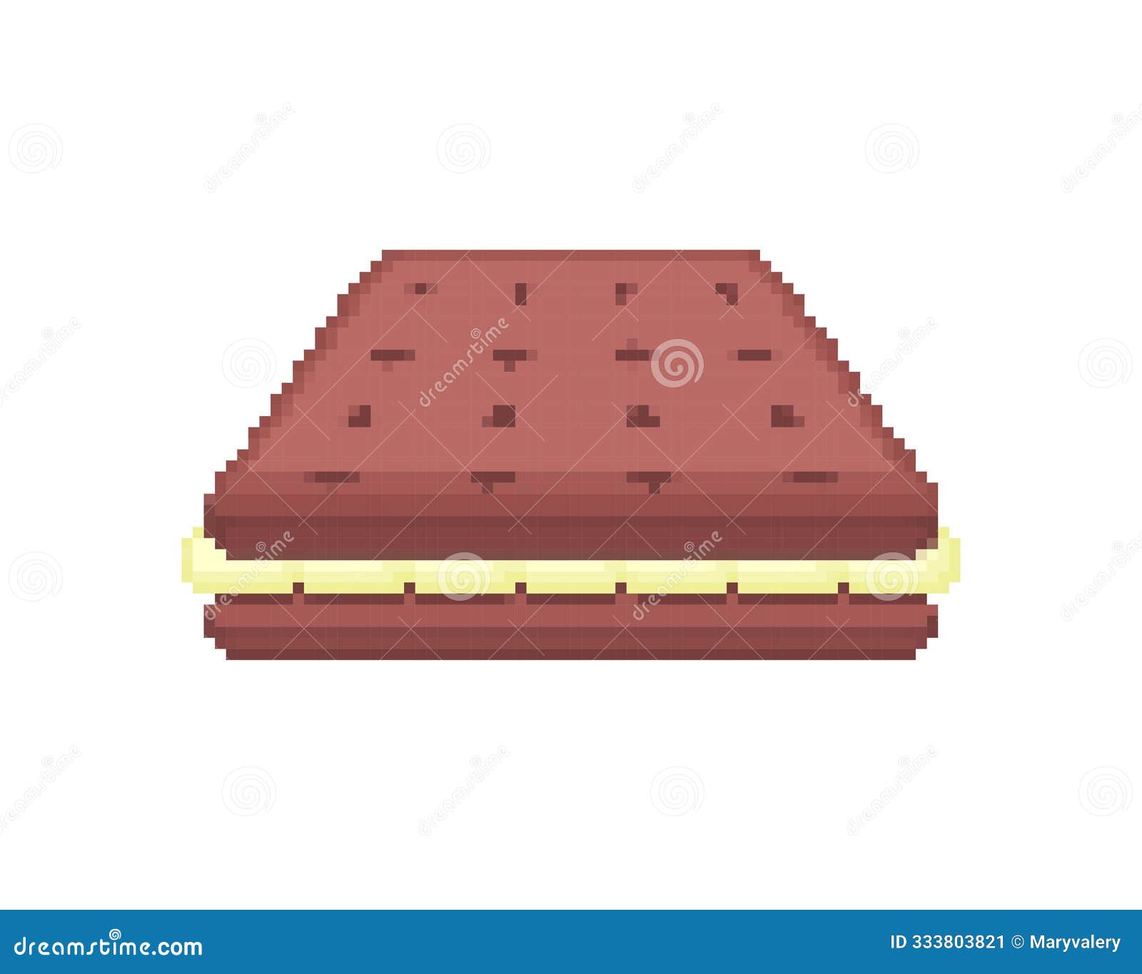 Cookies with Filling Pixel Art. 8 Bit Chocolate Cookies with Cream ...
