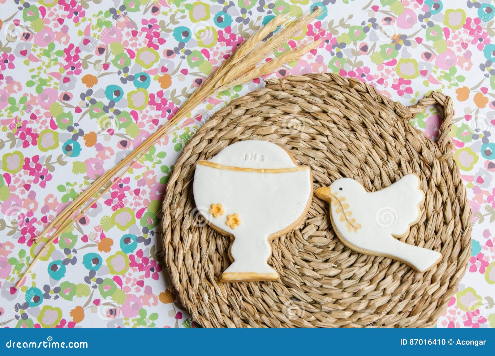 Cookies for a First Communion Stock Photo - Image of celebration, holy ...