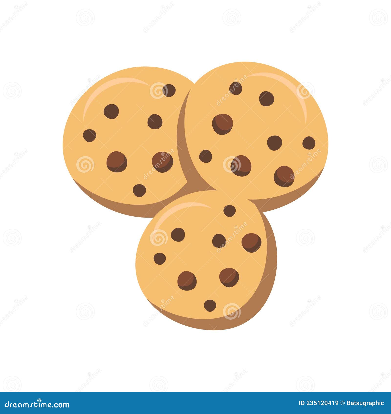 Cookies Flat Clipart Vector Illustration Stock Vector - Illustration of ...