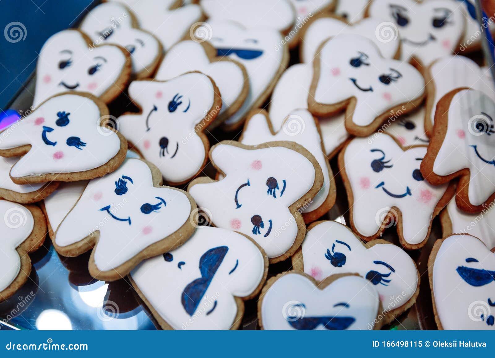 Cookies in the Form of Teeth. Stock Image - Image of looks, halloween ...