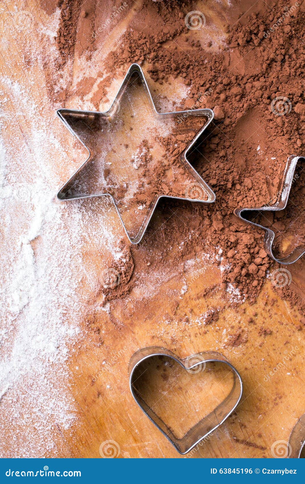 Cookies Forms and Gingerbread Dough Stock Photo - Image of cutting ...