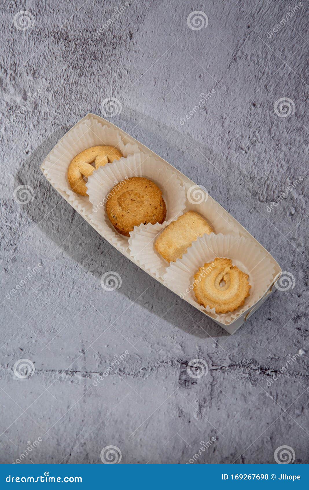 Cookies on Gray Cement Background Stock Photo - Image of cement ...
