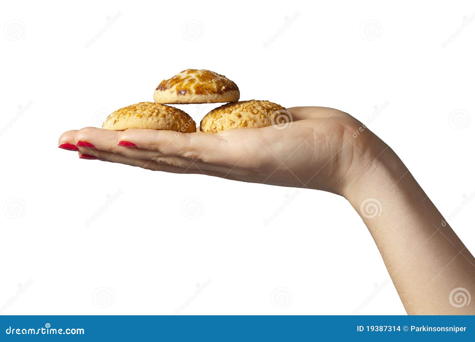 Isolated Cookies on Hand stock photo. Image of farinaceous - 19387314